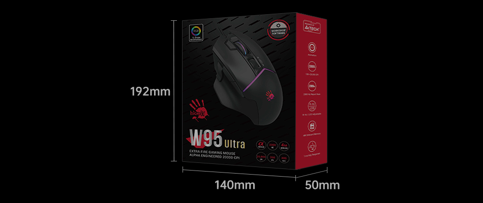 W95 Ultra-LIGHTWEIGHT GAMING MOUSE-Bloody Official Website